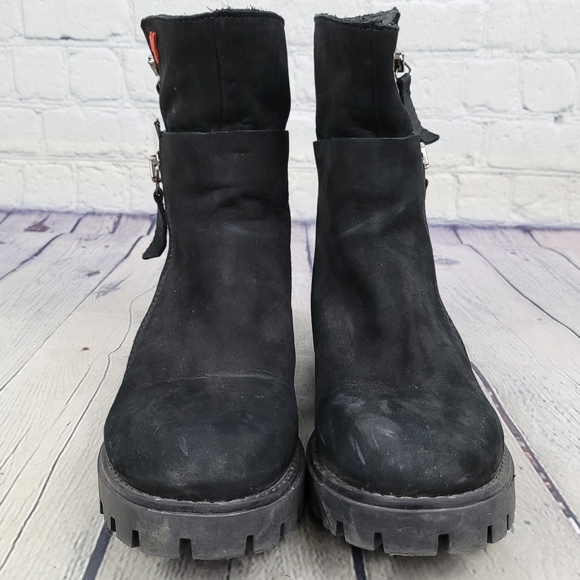 Manila Grace | Shoes | Manila Grace Zip High Chunky Lugged Sole Moto ...